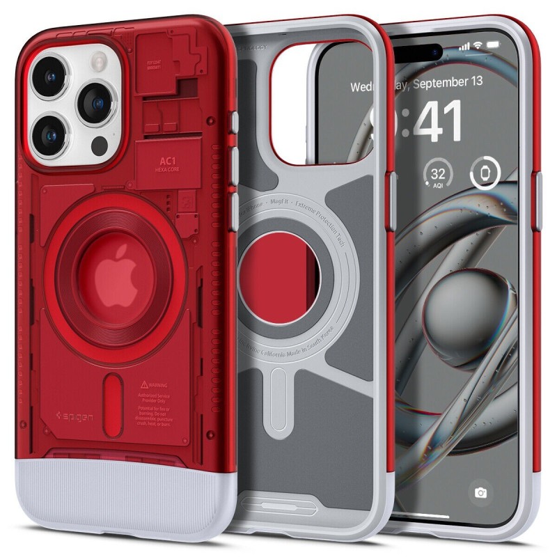 Classic C1 (MagFit) Spigen Ruby iPhone 15 Pro Max